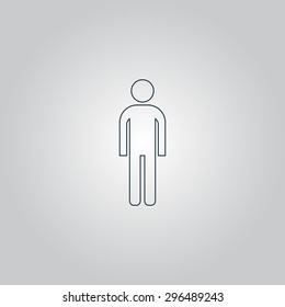 Simple Man Outline Black Simple Vector Stock Vector (Royalty Free ...