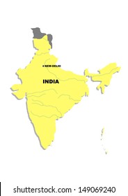 Simple Map India Stock Illustration 149069240 | Shutterstock