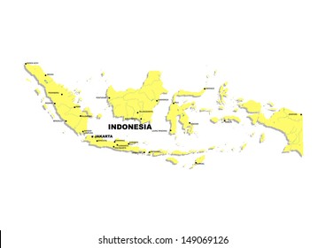 Simple Map Indonesia Stock Illustration 149069126