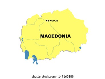 Simple Map Macedonia Stock Illustration 149163188 | Shutterstock