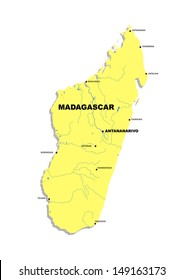 Simple Map Madagascar Stock Illustration 149163173 | Shutterstock