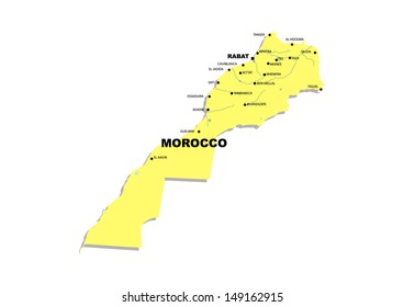 Simple Map Morocco Stock Illustration 149162915 | Shutterstock