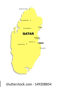 Simple Map Qatar Stock Illustration 149208854 | Shutterstock