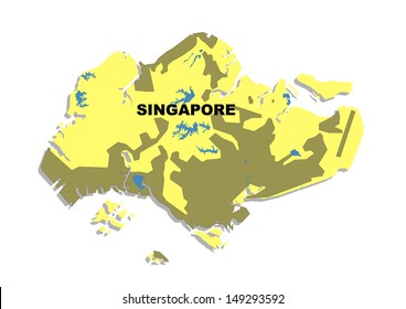 Simple Map Singapore Stock Illustration 149293592 | Shutterstock