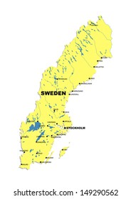 Simple Map Sweden Stock Illustration 149290562 | Shutterstock