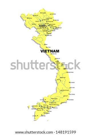 Simple Map Vietnam Stock Illustration 148191599 - Shutterstock