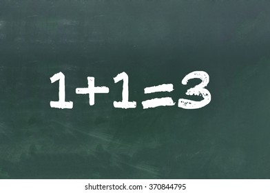 Simple Math On Chalkboard Stock Illustration 370844069