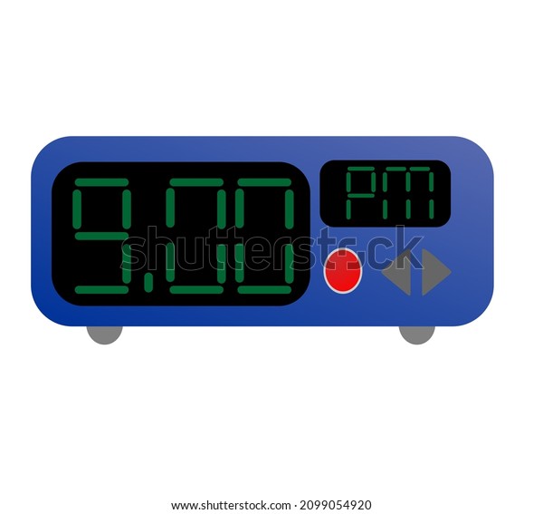 Simple Modern Digital Clock Design Stock Illustration 2099054920 ...