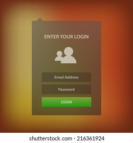 Simple Modern Login Form Vector Version Stock Illustration 216361924