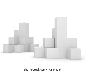 Simple Multibox Display 3d Rendering Stock Illustration 406343164 ...