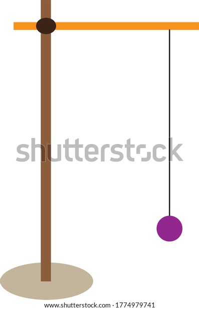 Simple Pendulum Weight Suspended Pivot That Stock Illustration ...