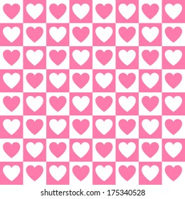 Simple Pink Heart Pattern Background Stock Illustration 175340528 ...