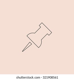 Simple Push Pin Outline Black Simple 스톡 일러스트 307237652 | Shutterstock