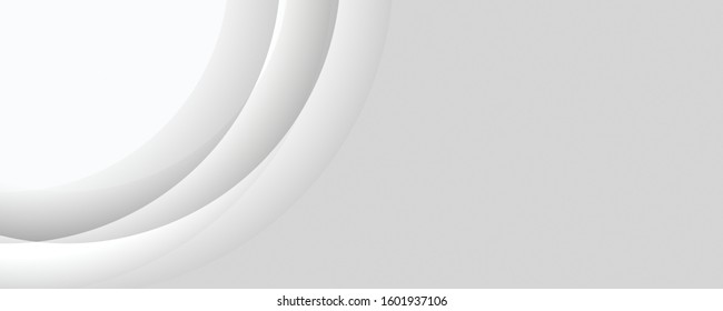 Simple Rounded White Banner Background Stock Illustration 1601937106 ...