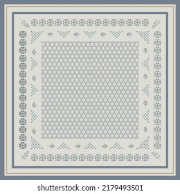 Simple Square Frame Design Grey Background Stock Illustration ...
