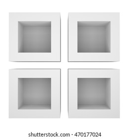 Simple Square Frame Shelf 3d Rendering Stock Illustration 470177024 ...
