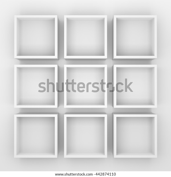 Simple Square Frame Shelf Top View Stock Illustration 442874110 ...