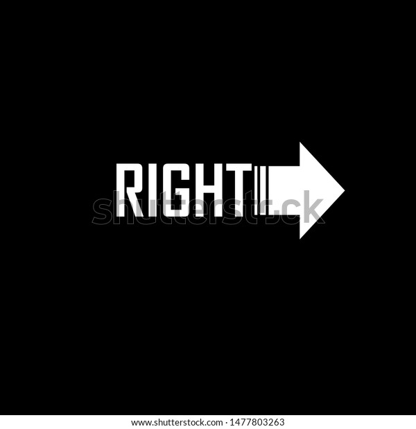 Simple Style Abstract Art Indicate Right Stock Illustration 1477803263 ...