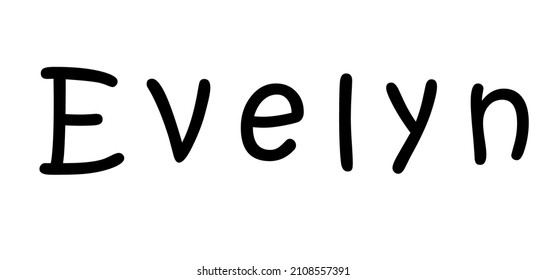 13 Evelyn calligraphy Images, Stock Photos & Vectors | Shutterstock