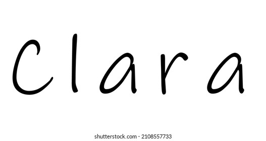 34 Clara Name Graphic Images, Stock Photos & Vectors | Shutterstock