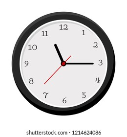 Simple Wall Clock Isolated On White Stock Illustration 1214624086 ...