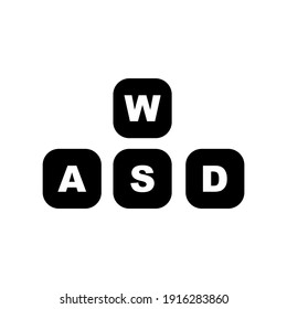 Teclas de teclado WASD utilizadas en: vector de stock (libre de ...