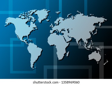 Ilustrasi Stok Infographics World Maps Continents Colors Stripes ...