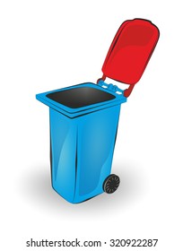 Simplified Illustration Open Garbage Bin Stock Illustration 320922287 ...