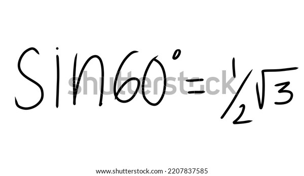 Sin 60 Math Formula Written Handwriting Stock Illustration 2207837585 ...
