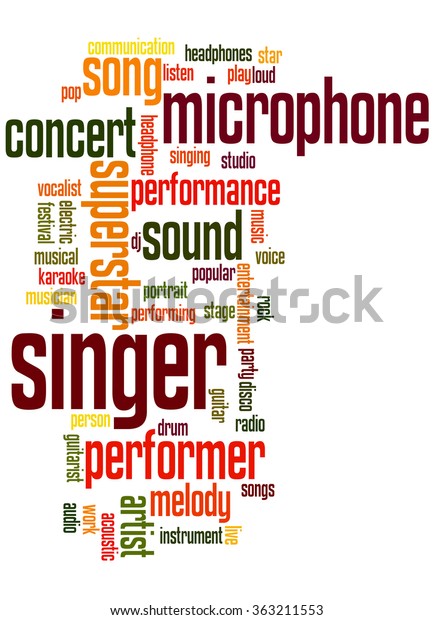 Singer Word Cloud Concept On White: ภาพประกอบสต็อก 363211553 | Shutterstock