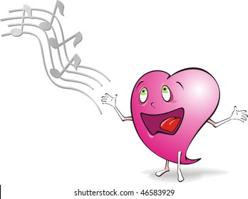 Singing Heart Stock Illustration 46583929 | Shutterstock
