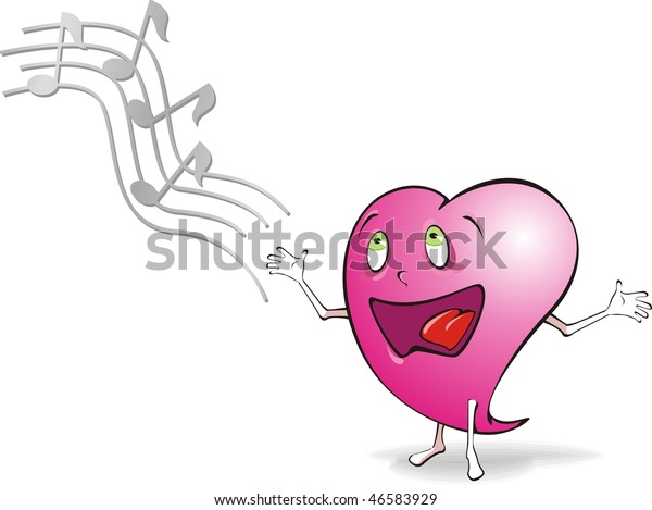 Singing Heart Stock Illustration 46583929 | Shutterstock
