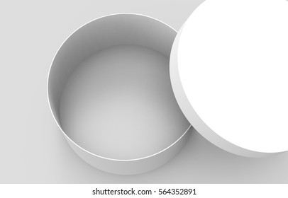 Single Blank Round Box Close Look Stock Illustration 564353074 ...