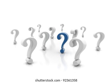 Single Red Question Mark Standing Out Stock Illustration 74887036 ...