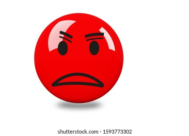 Pouting Face Emoticon3d Illustration: ilustrações stock 560743549 ...