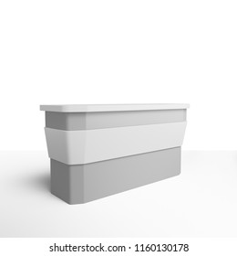 Single Counter Reception 3d Rendering Stock Illustration 1160130178 ...