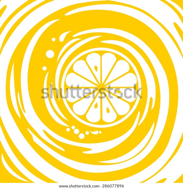Single Cross Section Lemon Closeup Illustration Stock Illustration ...