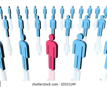 Single Man Different Than Others Stock Illustration 10151149 | Shutterstock