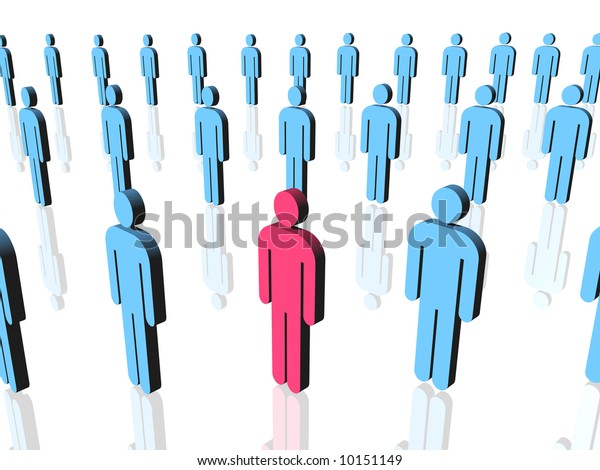 Single Man Different Than Others Stock Illustration 10151149 | Shutterstock