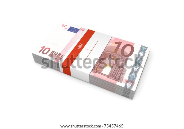Single Packet 10 Euro Notes Bank Stock Illustration 75457465 | Shutterstock