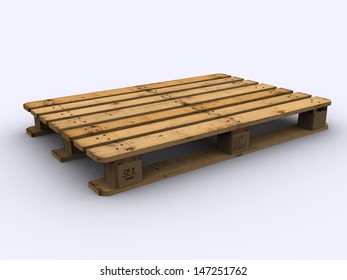 Wooden Pallet Isolated On White Background Stock Illustration ...