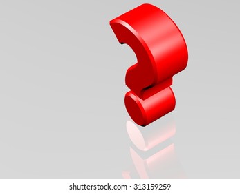 Single Question Mark View Top 3d Stock Illustration 313159259 ...