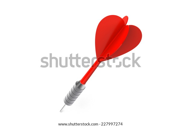Single Red Dart Isolated On White Stock Illustration 227997274 ...
