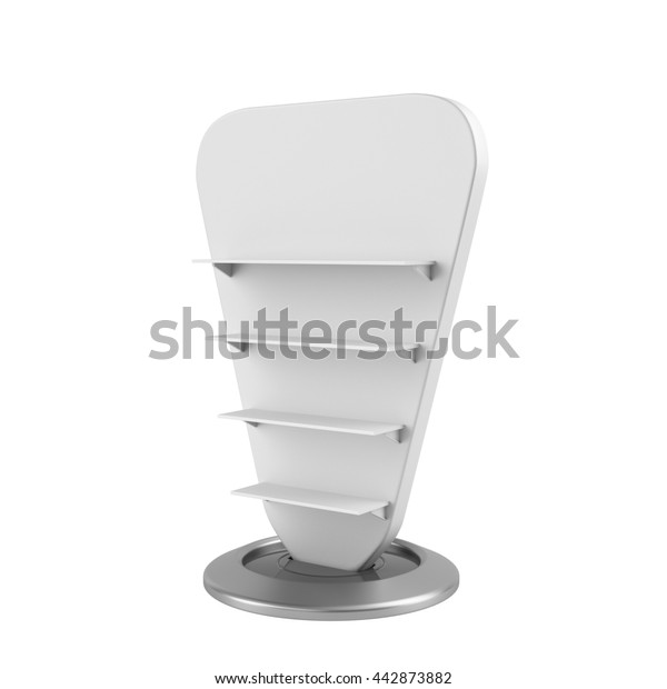 Single Round Display Shelf 3d Rendering Stock Illustration 442873882 ...
