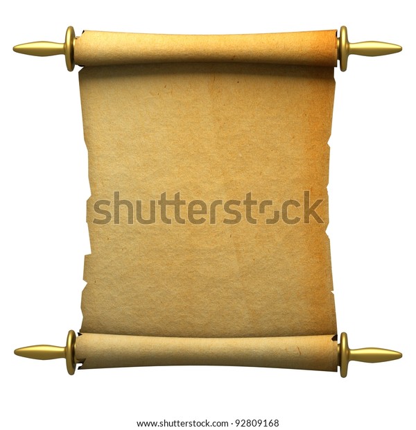 Стоковая иллюстрация «Single Scroll Isolated On White», 92809168