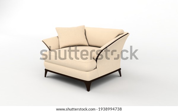 Single Sofa Chair Side View Furniture Stock Illustration 1938994738 ...