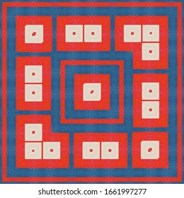 Single White Square Red Dot On Stock Illustration 1661997289