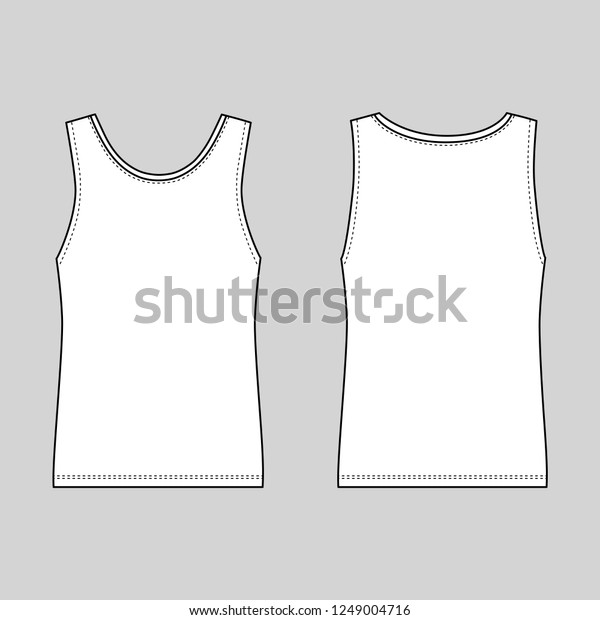 Singlet Man Template Front Back Views Stock Illustration 1249004716 ...