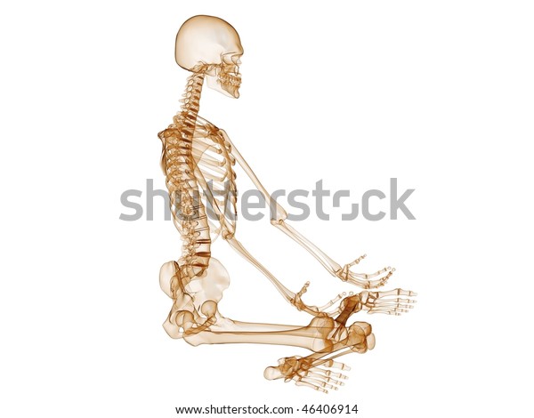 Sitting Skeleton Stock Illustration 46406914
