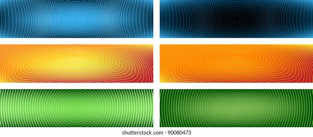Ilustrasi Stok Six Banner Backgrounds Lines Bitmap Illustration ...